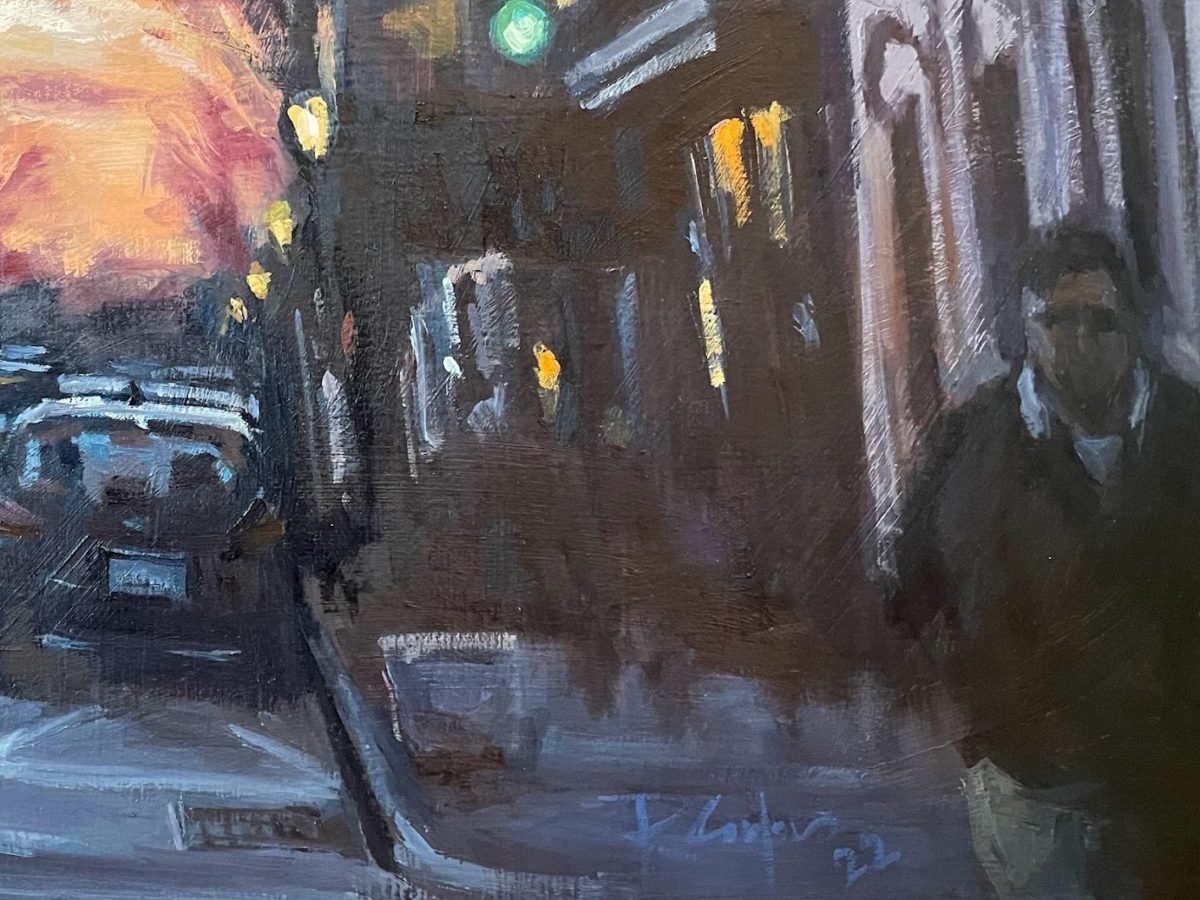 State Street at Night, Media, PA - Rolando Corpus: Art, Artist, Painter